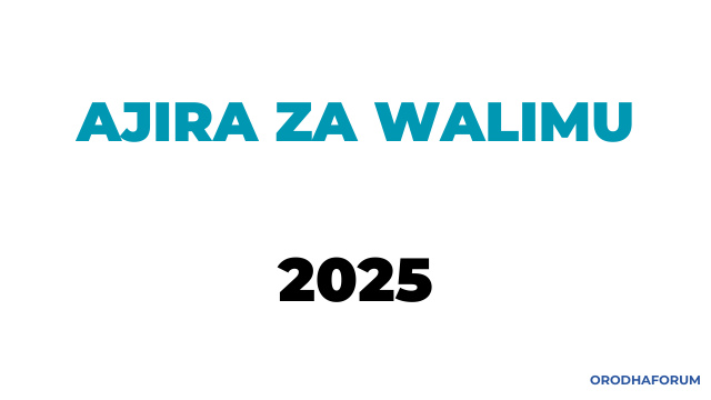 Ajira za Walimu: Nafasi Mpya Kupitia TAMISEMI na Utumishi 2025